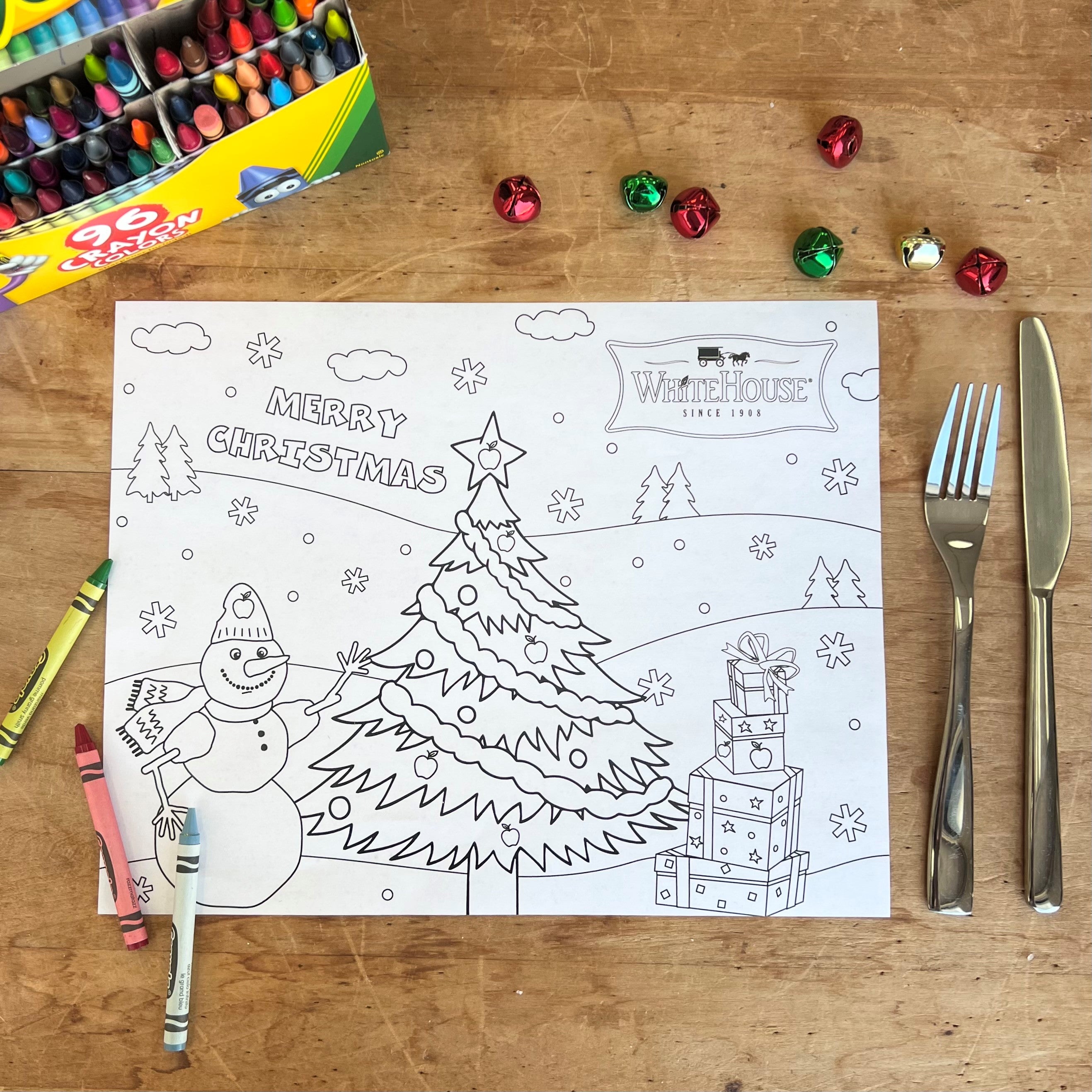 christmas placemat coloring pages